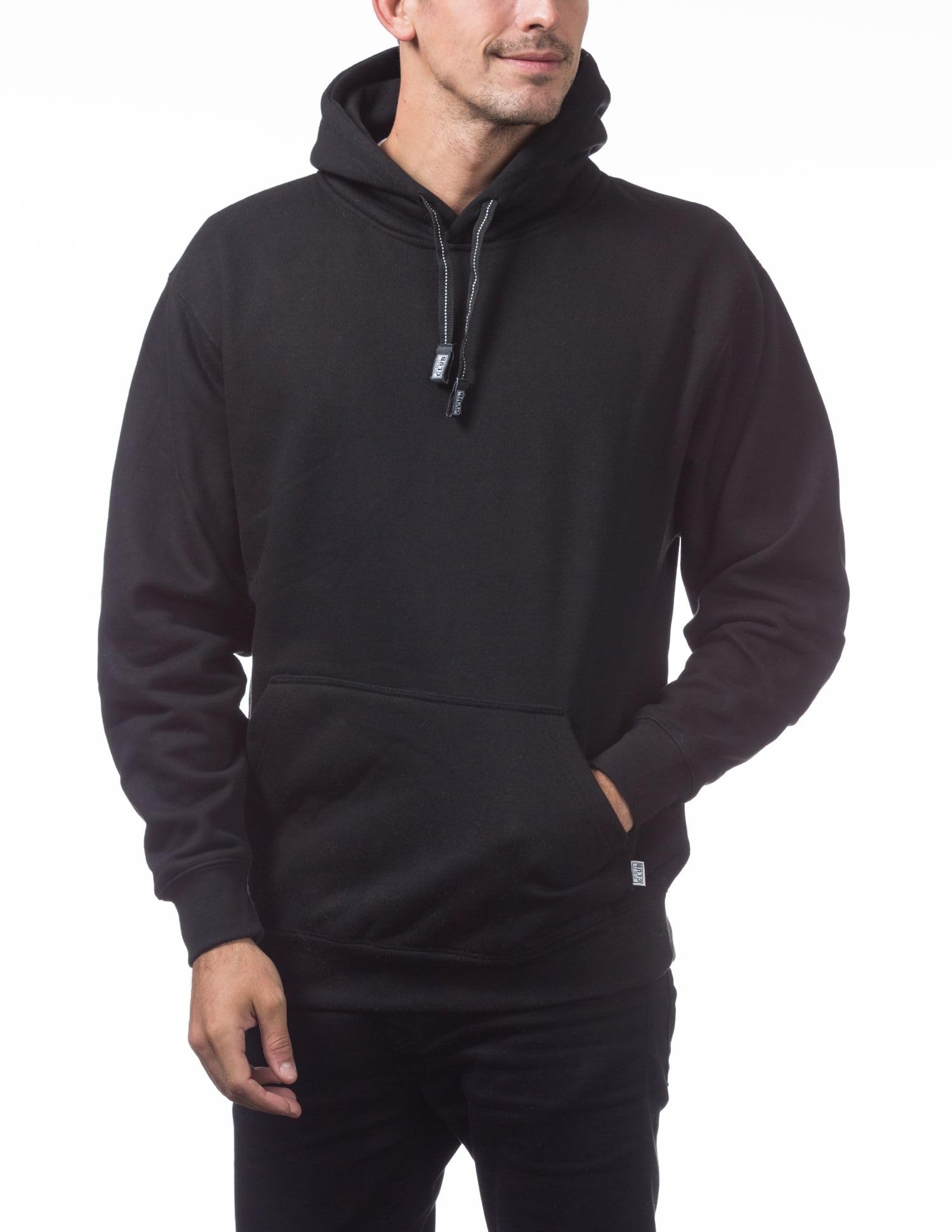 Pro Club Men's Heavyweight Pullover Hoodie (13oz), Black, X-Large