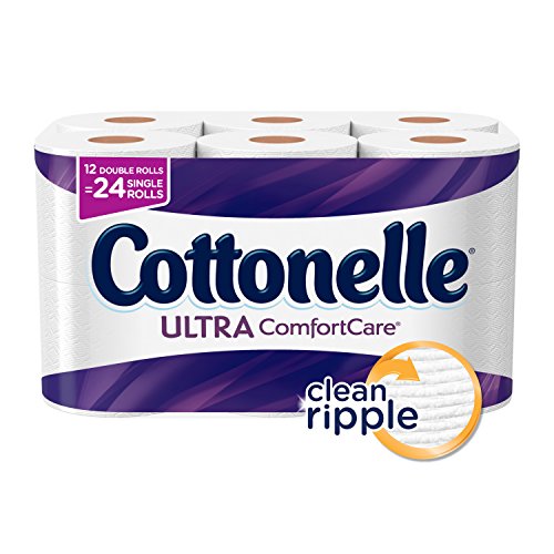 Cottonelle Ultra ComfortCare Toilet Paper, Bath Tissue, 12 Double Toilet Paper Rolls