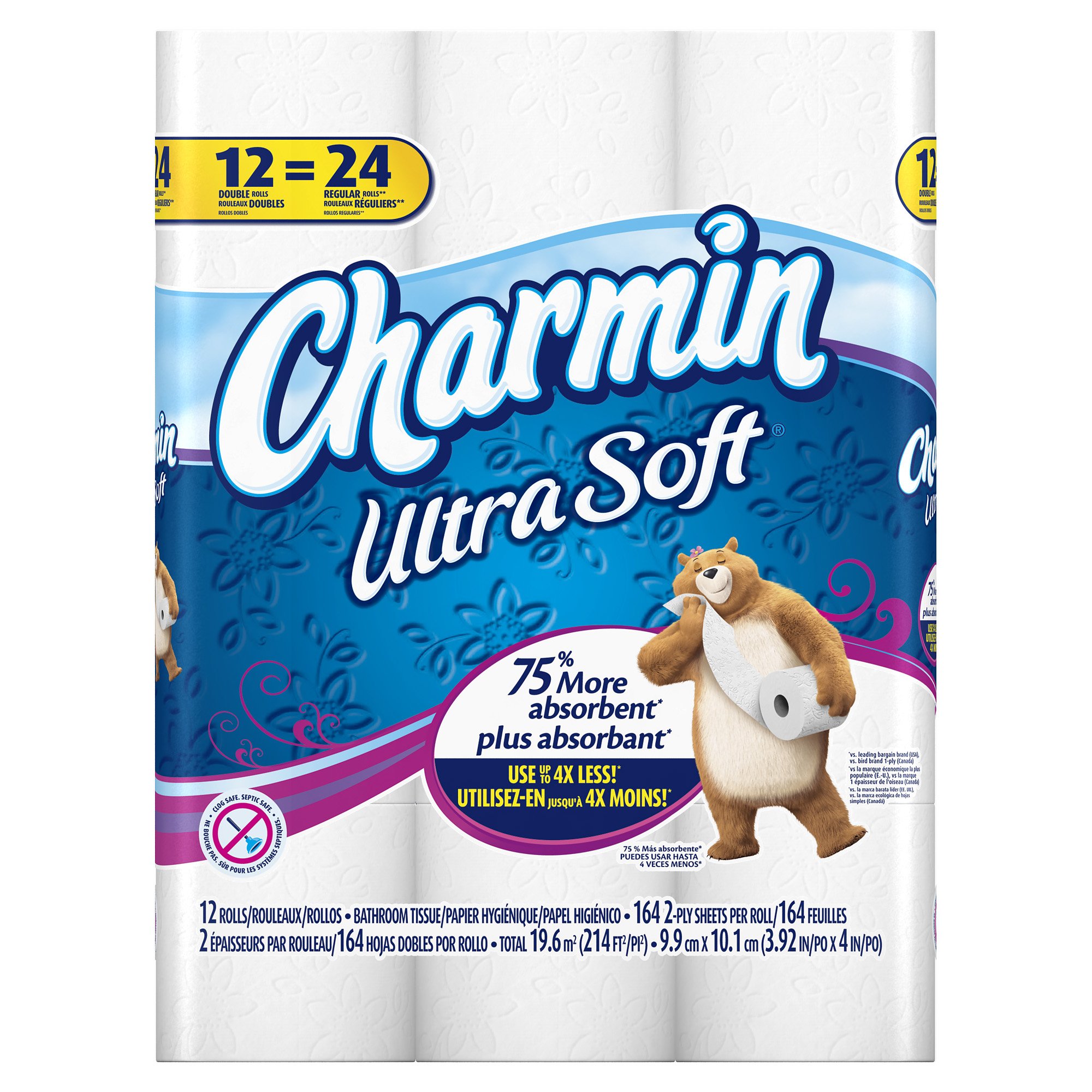 Charmin Ultra Soft Double Roll Toilet Paper, 12 Count