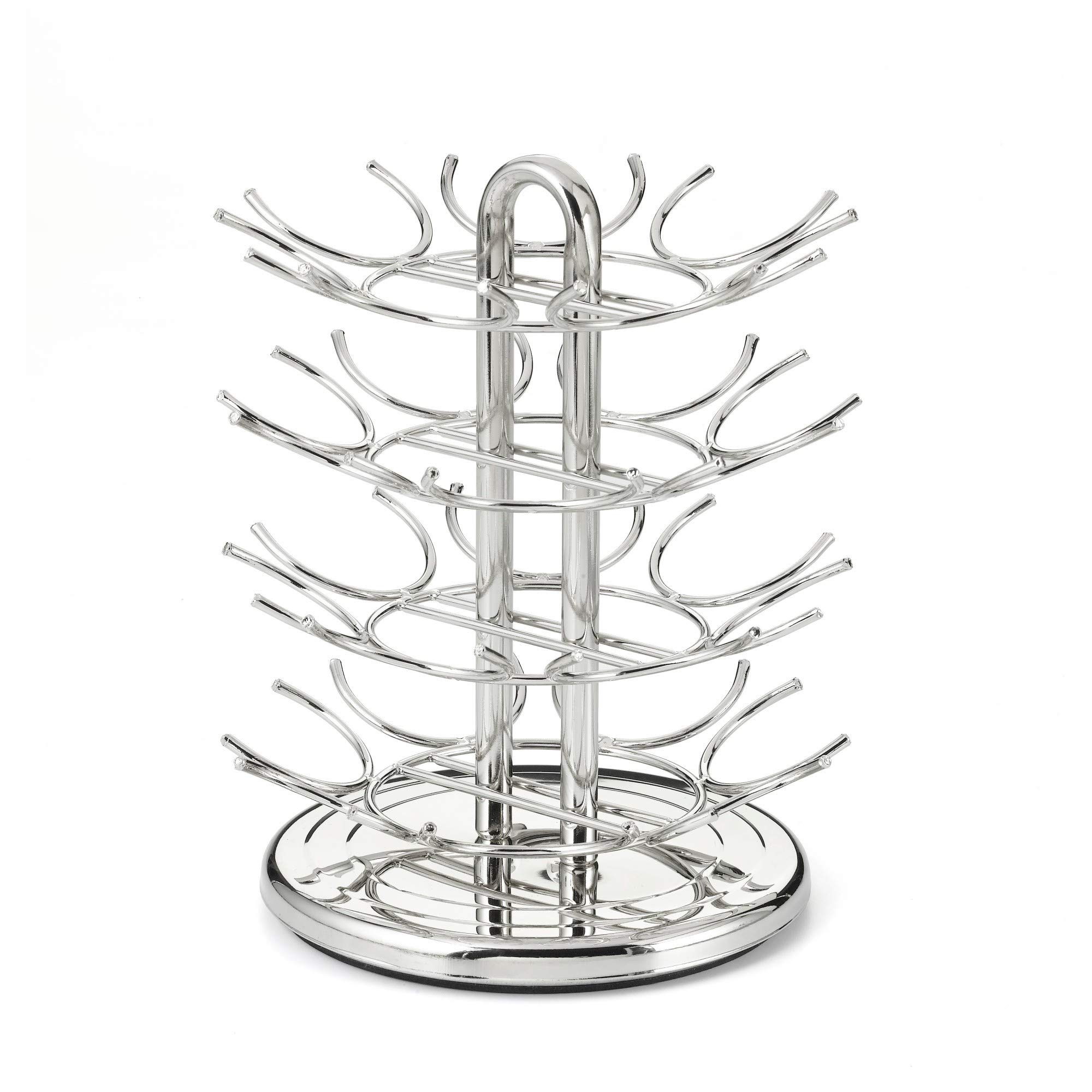 Nifty Vertuoline Coffee Pod Carousel – Nickel Chrome Finish, 28 Pod Capsule Holder, Spins 360-Degrees, Lazy Susan Platform, Home or Office Kitchen Counter Organizer