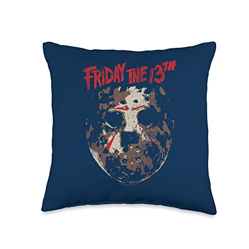 Friday the 13th Jason Rough Mask Throw Pillow, 16x16, Multicolor