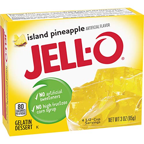 Jell-O Island Pineapple Gelatin Mix (3 oz Boxes, Pack of 6)