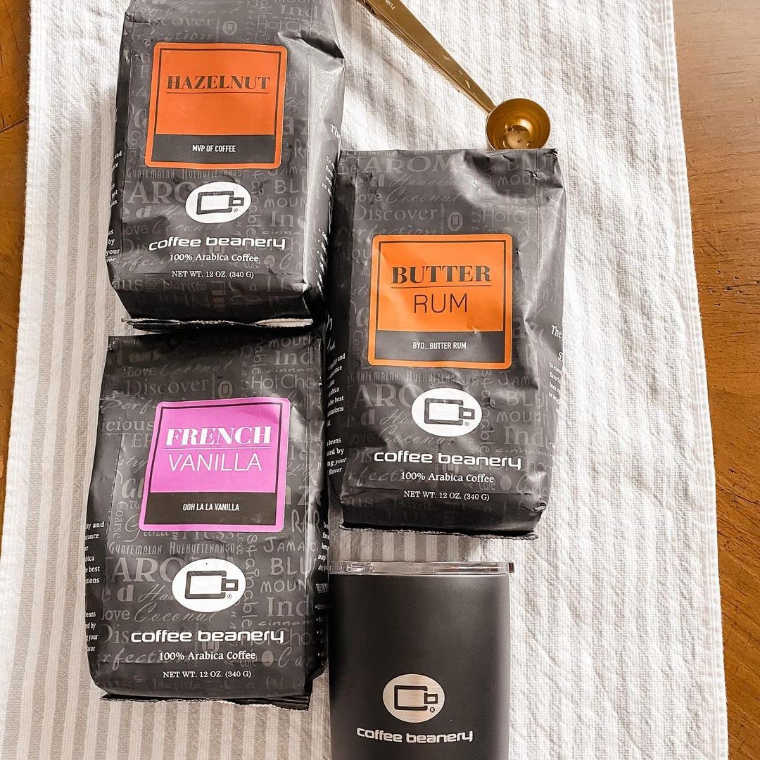 Vanilla Bean Decaf Coffee by Coffee Beanery | 12oz Flavored Decaf Coffee Ground Medium Roast Coffee | 100% Specialty Arabica Coffee Ground | Gourmet Coffee | Flavored Very Fine Ground Coffee Medium Roast
