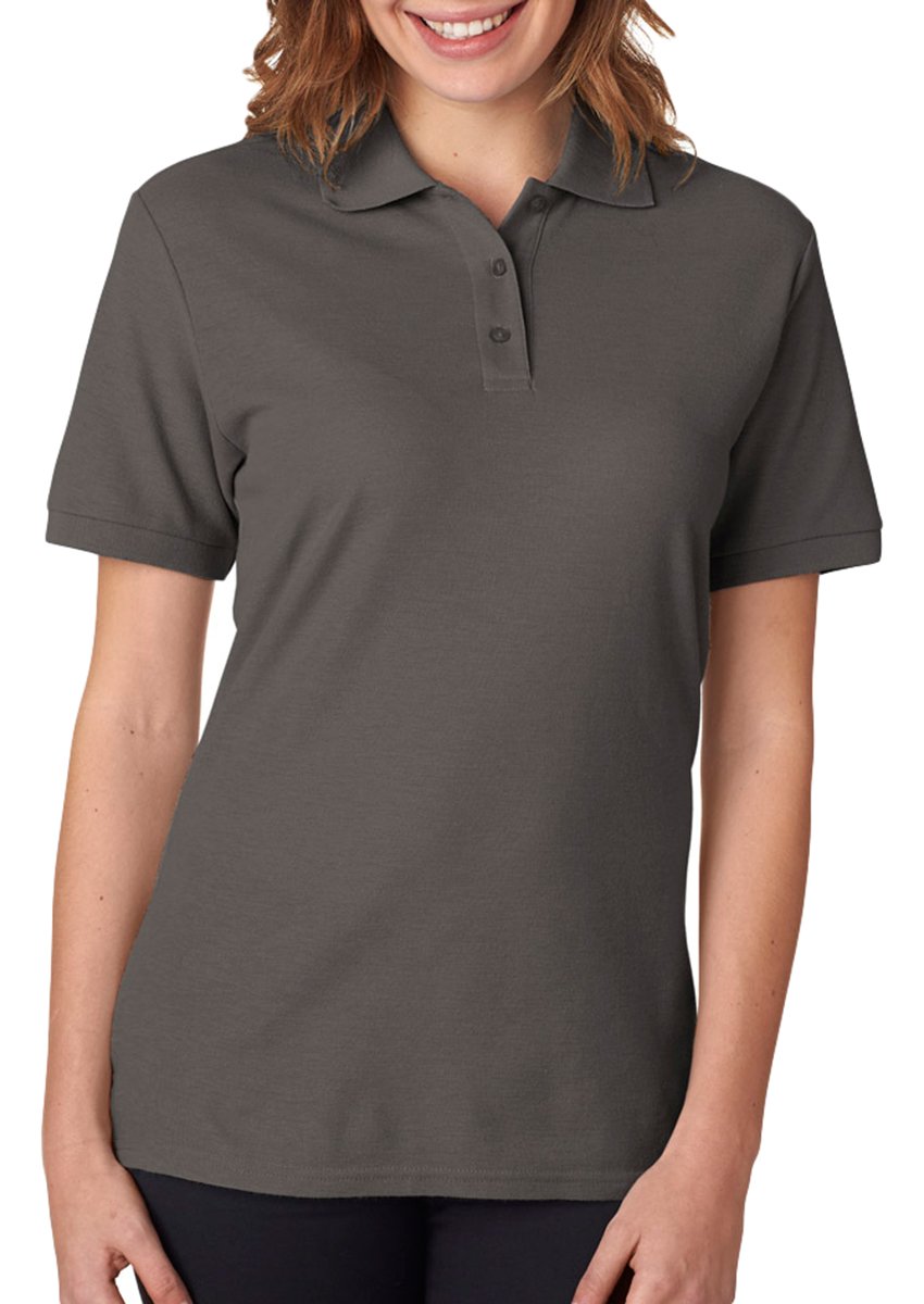 Jerzees Ladies' Easy Care Sport Shirt, Charcoal Grey, Small