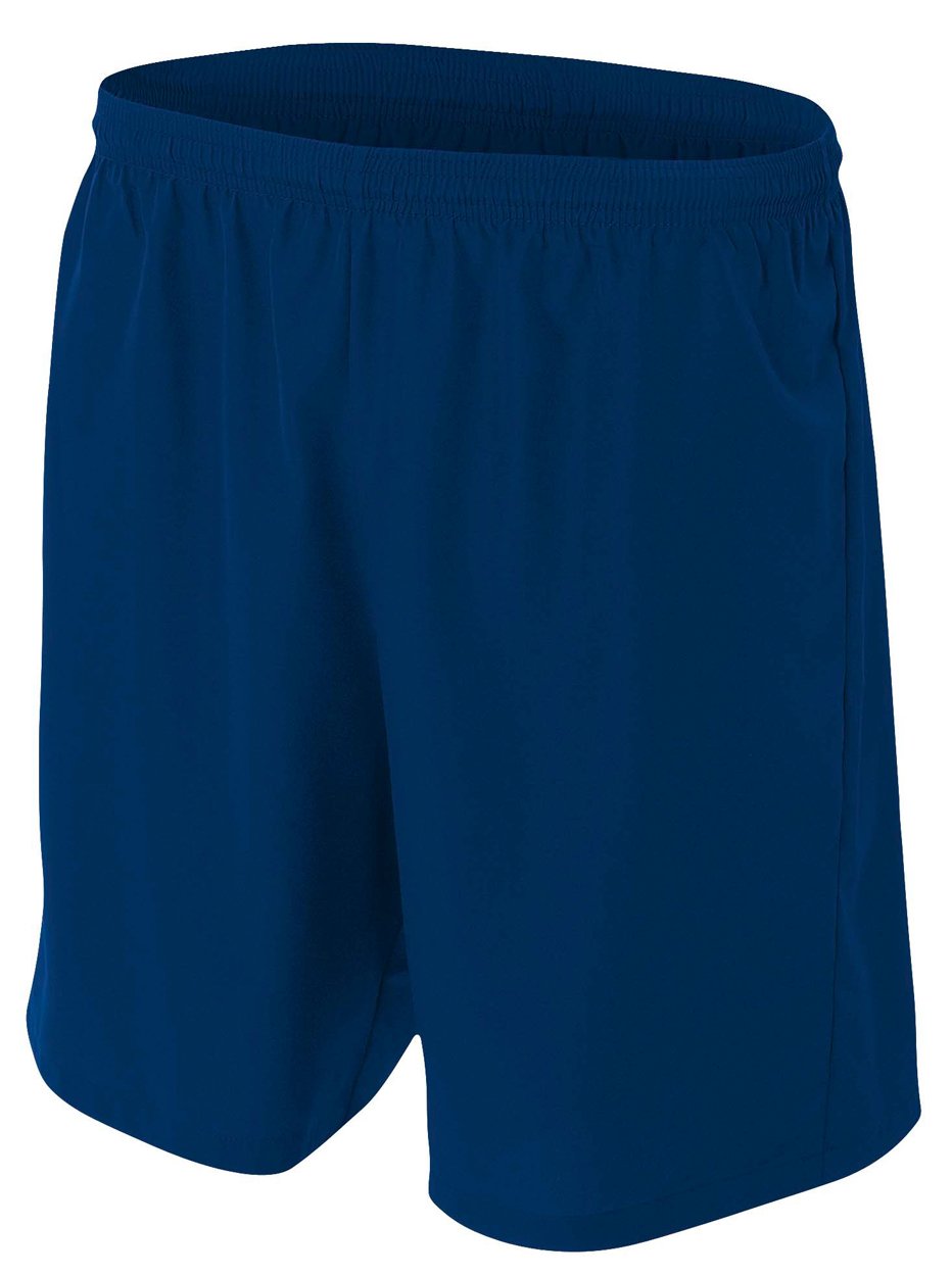 A4 Mens Woven Soccer Short, Medium, Navy
