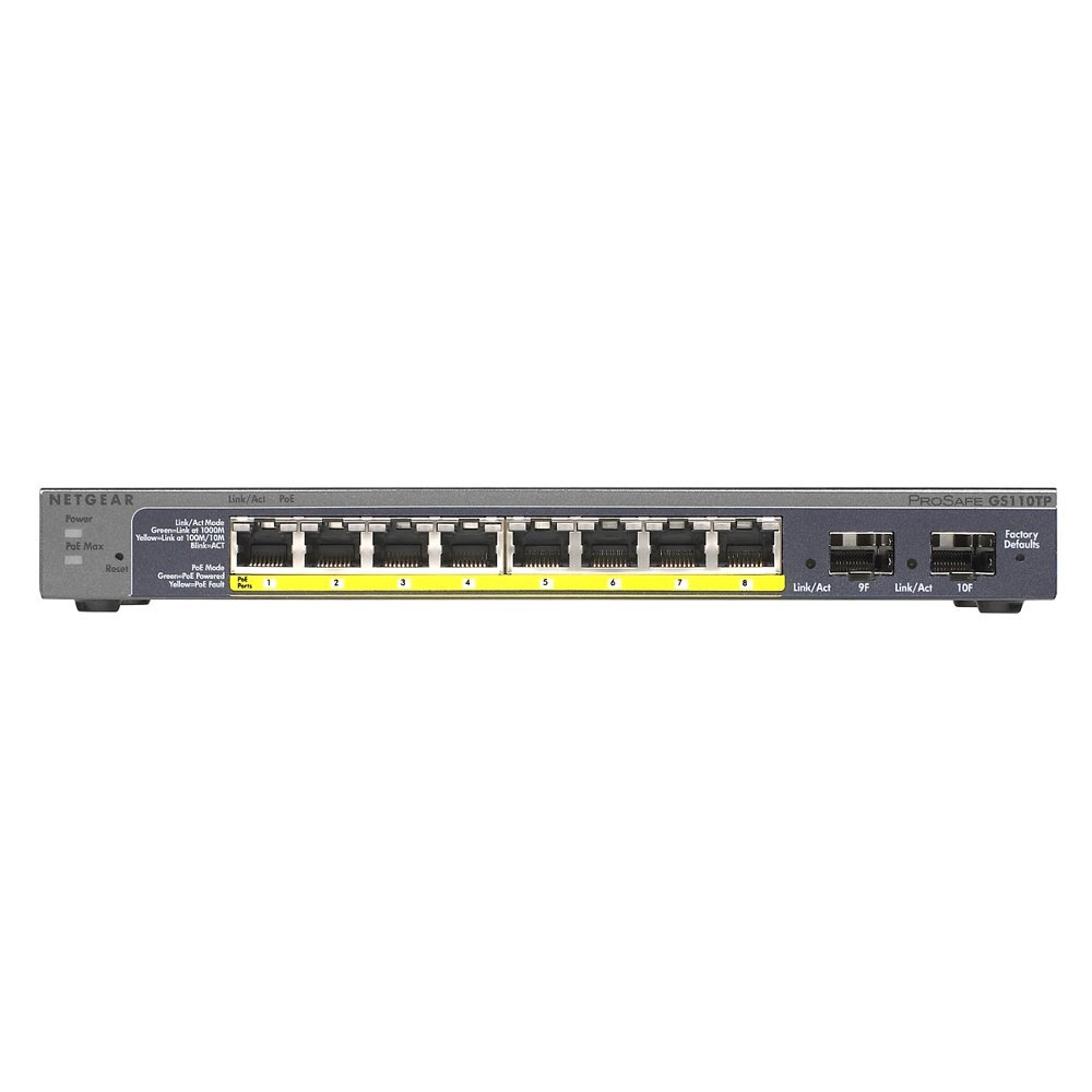 Netgear ProSafe GS110TP Gigabit PoE Smart Switch