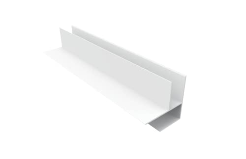 Crownwall F-Trim Piece 8 ft. (96-in) - White