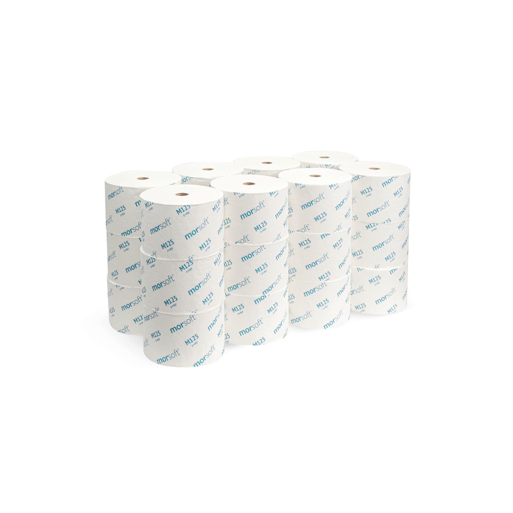 Morcon M125 Millennium Ultra Bath Tissue 1-Ply 2500 Sheets 7/8-Inch Core 24 Rolls/Carton