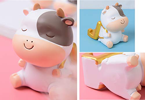 Cute Phone Holder Stand Desk Cartoon Animal Cow Cellphone Stand Mount Home Decoration Gift for Kids Women