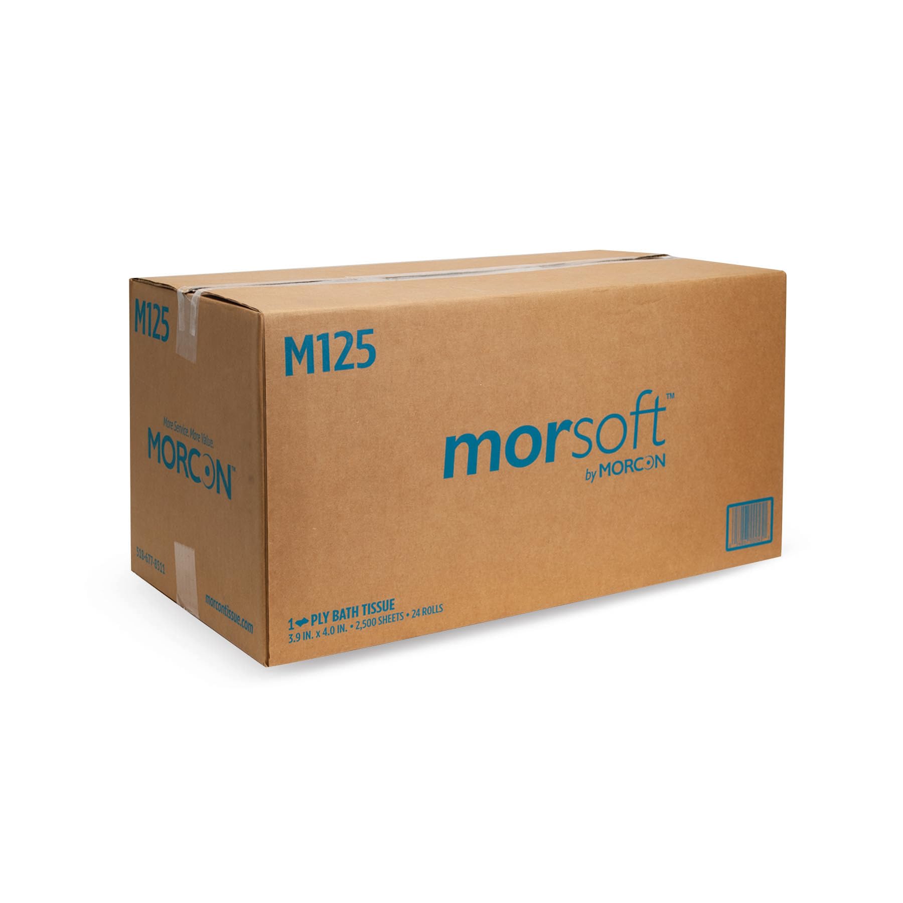 Morcon M125 Millennium Ultra Bath Tissue 1-Ply 2500 Sheets 7/8-Inch Core 24 Rolls/Carton