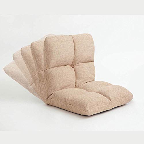 GYDJBD Lazy Sofa,High Back Floor Gaming Chair, Lazy Sofa Couch Bed, Softly Cushioned, Easily Folding for Teens Adults,51cmx51cmx50cm Khaki