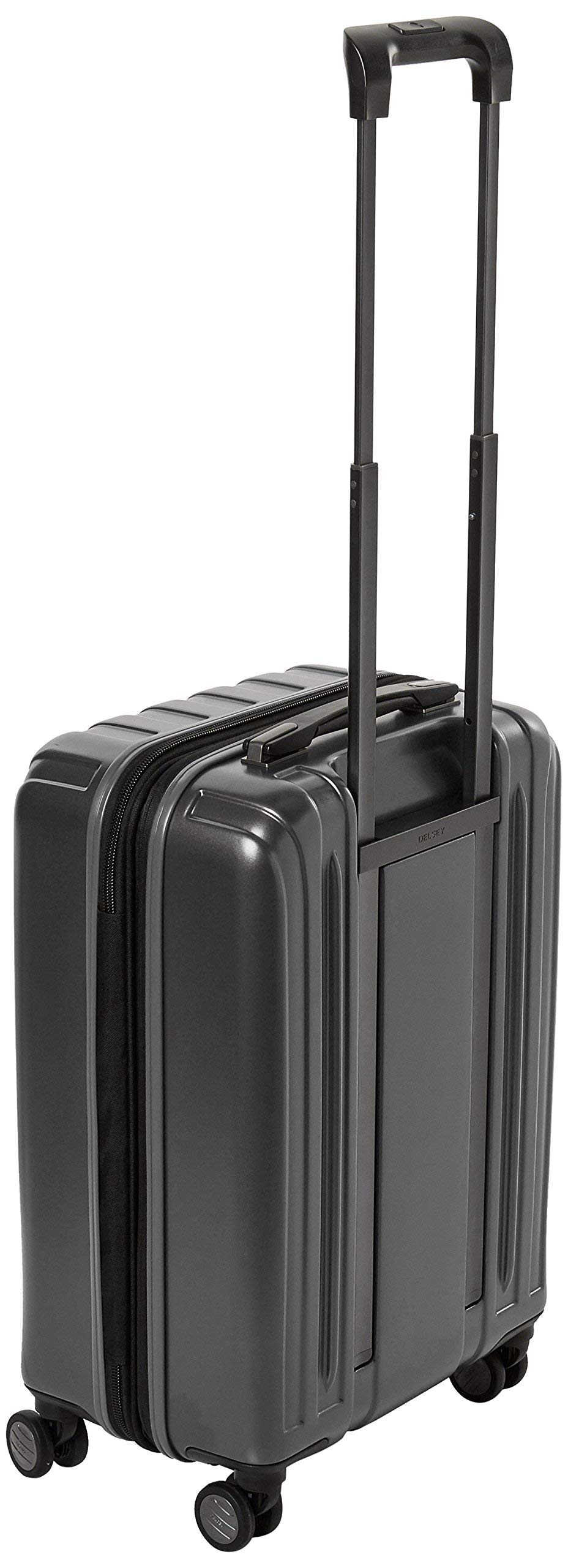 DELSEY PARIS Titanium Hardside Expandable Luggage with Spinner Wheels Carry-On Luggage, Graphite, Carry-On 21 Inch