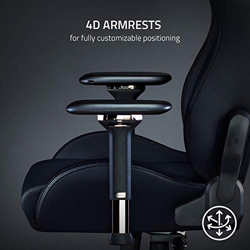 Razer Iskur Gaming Chair: Ergonomic Lumbar Support System - Multi-Layered Synthetic Leather Foam Cushions - Engineered to Carry - Memory Foam Head Cushion - Blac