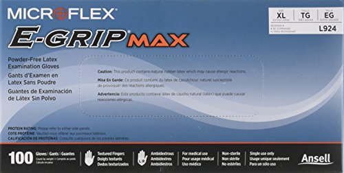 Latex PF Exam, 6.3 mil, size XL, 100/box,10bx/cs