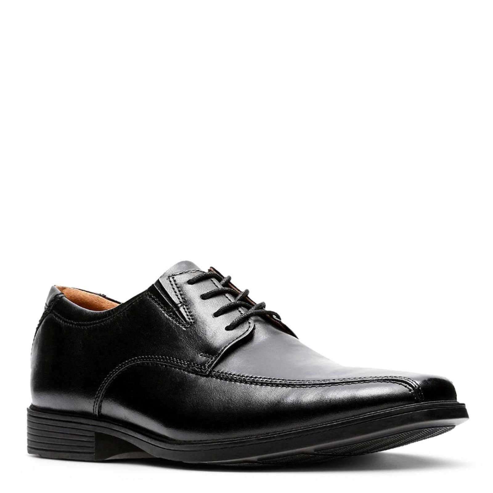 Clarks Men's Tilden Walk Black Leather 8 D - Medium