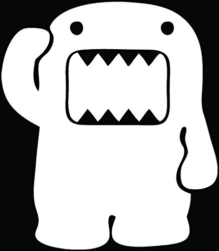 Domo Kun JDM Japanese Car Truck Window Bumper Vinyl Graphic Decal Sticker- (6 inch) / (15 cm) Tall GLOSS WHITE Color