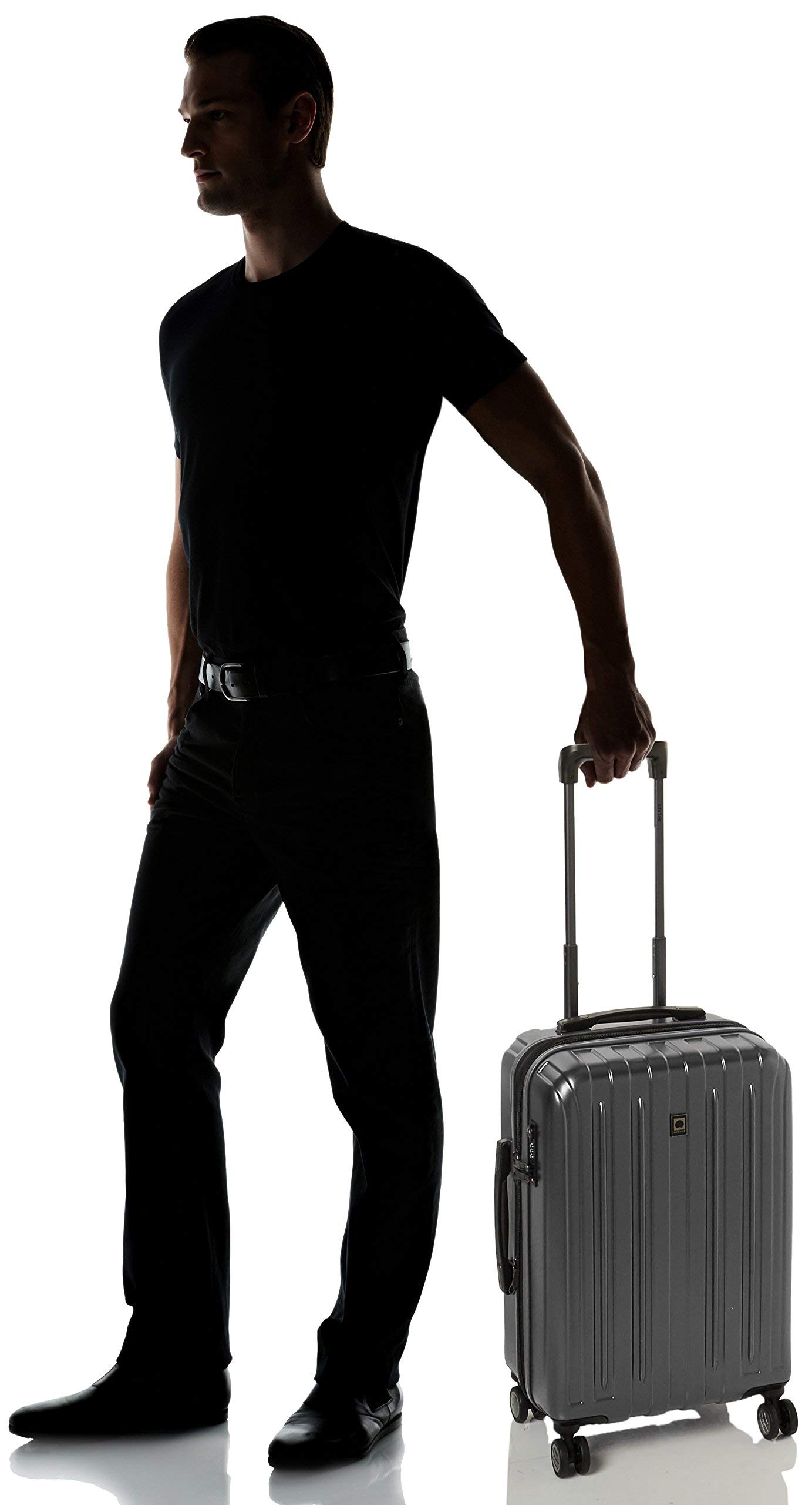 DELSEY PARIS Titanium Hardside Expandable Luggage with Spinner Wheels Carry-On Luggage, Graphite, Carry-On 21 Inch
