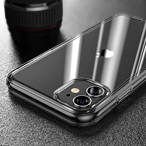 FanTEK Compatible for iPhone 11 Case, Clear Crystal TPU Phone Cases Compatible with iPhone 11 6.1 Inch