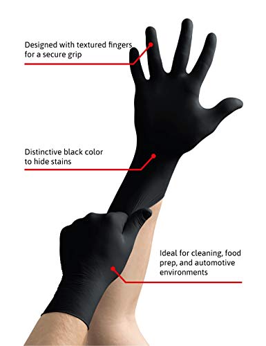 High Five Onyx Nitrile Exam Gloves, X-Large, 100 Gloves