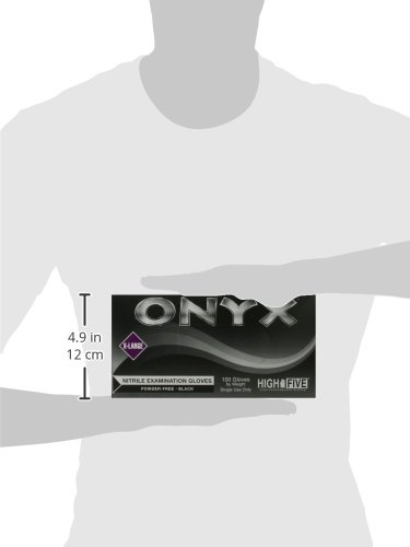 High Five Onyx Nitrile Exam Gloves, X-Large, 100 Gloves