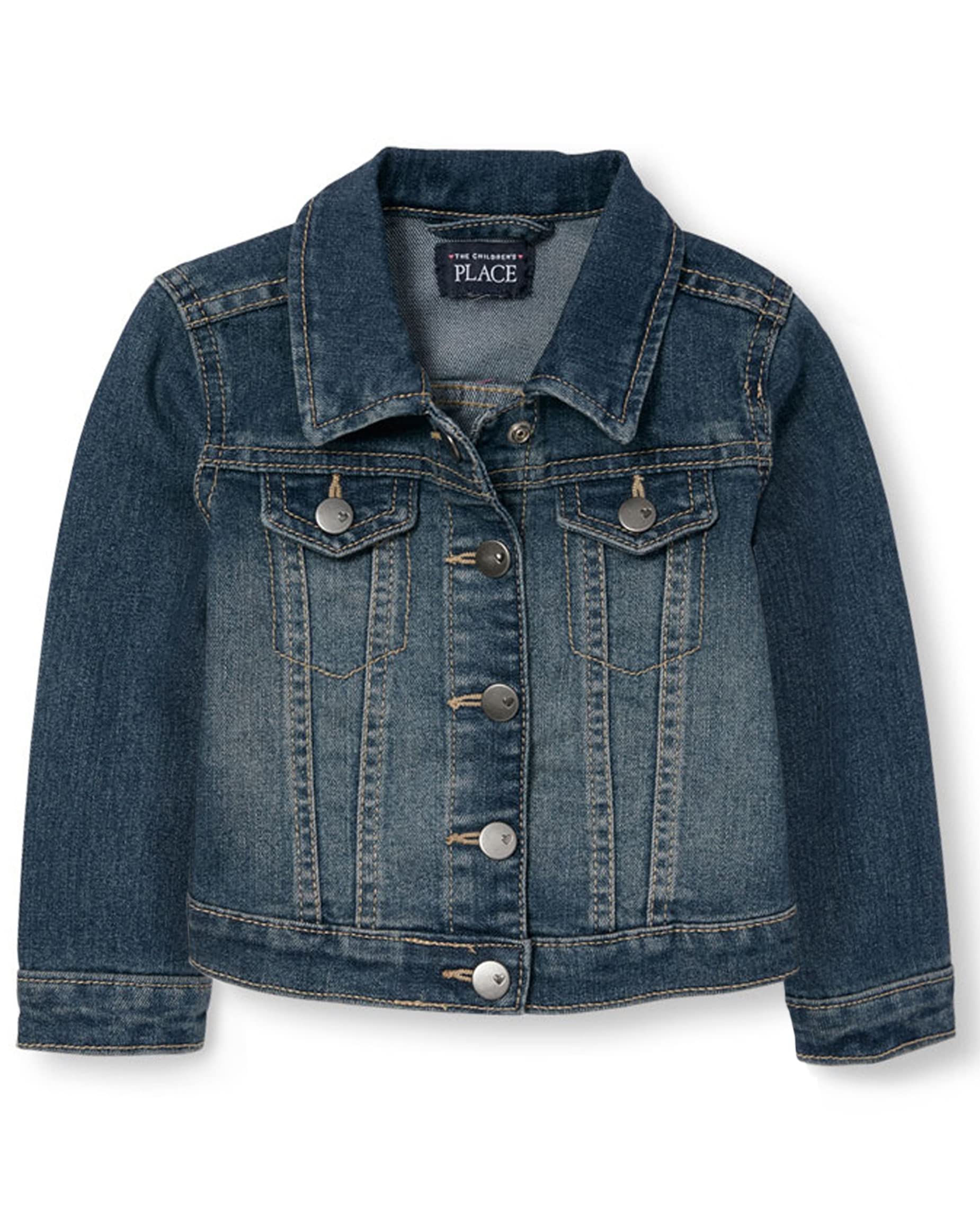 The Children's Place Baby Girls And Toddler Girls Basic Denim Jacket,China Blue,18-24MONTH