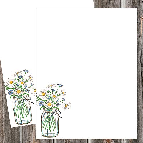 SamuelIStamper Great Papers! Mason Daisies Letterhead Stationery, 8.5" x 11", 80 count, Inkjet and Laser Printer Compatible (2020147)"