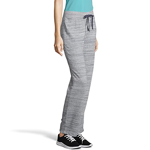 Hanes Women's French Terry Pant, Navy Space Dye, Large