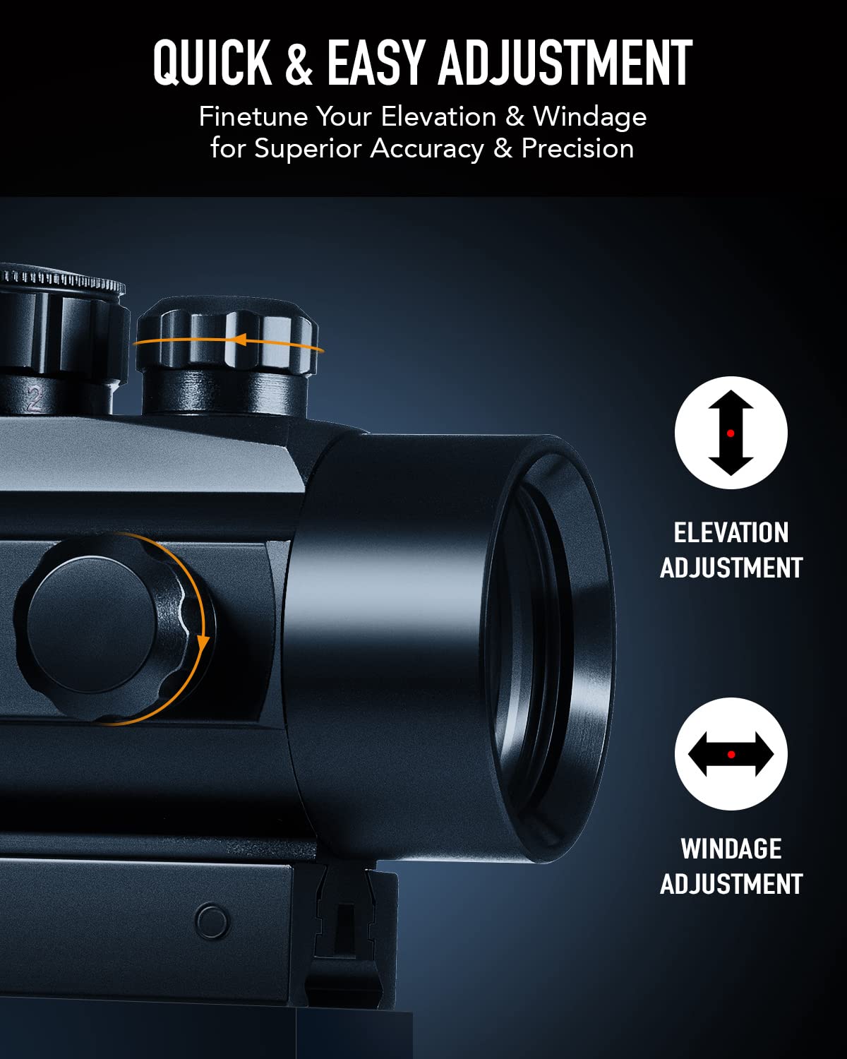 Pinty Tactical 1x40mm Reflex Red Green Dot Sight Riflescope, 4 MOA Rifle Optic Sight, Fits 20mm Picatinny Weaver Rail