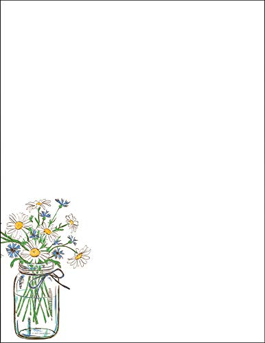 SamuelIStamper Great Papers! Mason Daisies Letterhead Stationery, 8.5" x 11", 80 count, Inkjet and Laser Printer Compatible (2020147)"