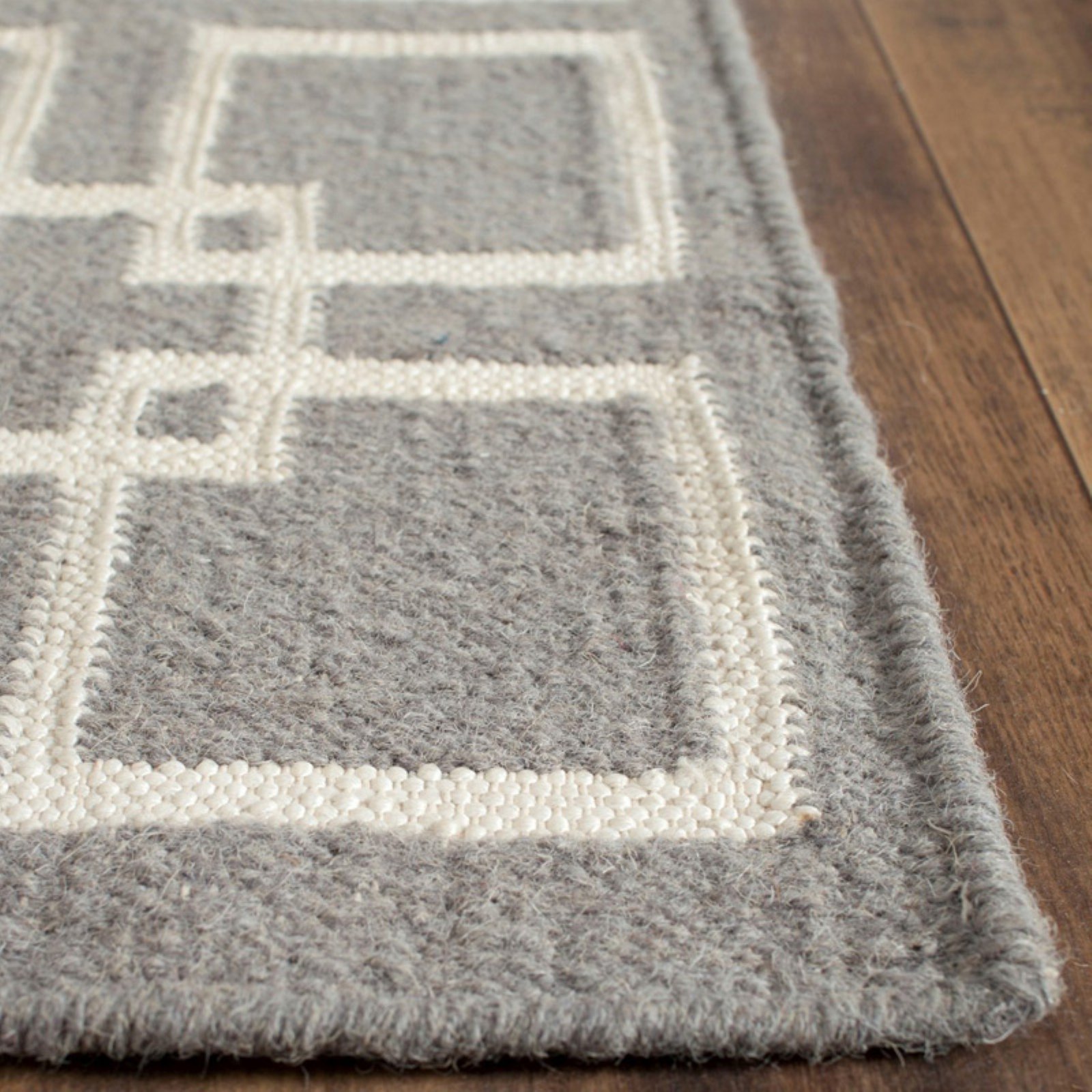 MARTHA STEWART x SAFAVIEH MSR1151C Square, Dance Wool & Silk Area Rug, 8' x 10', Cement Gray