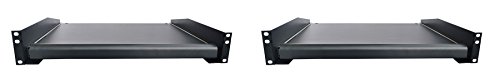 Sysracks Pack 2 PCS X 2U Rack Mount Adjustable Pull-Out Sliding Keyboard Mouse Shelf Tray