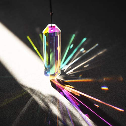 Hanging Chandelier Crystals Prisms Crystal Suncatcher AB-Colors Hexagone Hanging Chandelier Prism Pendant Home Decoration DIY Craft(120mm)