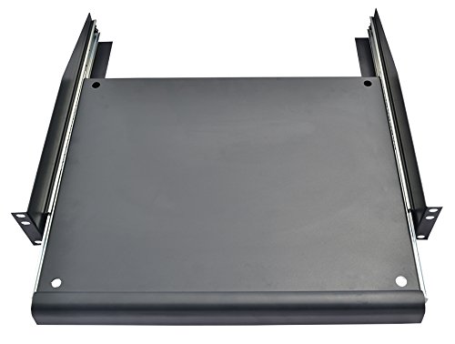 Sysracks Pack 2 PCS X 2U Rack Mount Adjustable Pull-Out Sliding Keyboard Mouse Shelf Tray