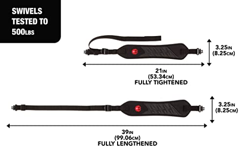Allen Company Summit Ultralite Rifle and Shotgun Sling - Rugged Construction with Swivels - Gun Strap Ideal for Hunting and Shooting - Tested up to 500 Lbs. - Black