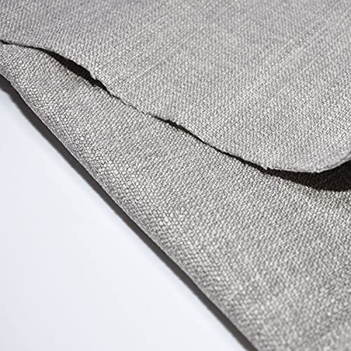 Yutong Fabric by The Yard and 9OZ-100% Polyester Upholstery Sewing Fabrics-Solid Grey Pattern