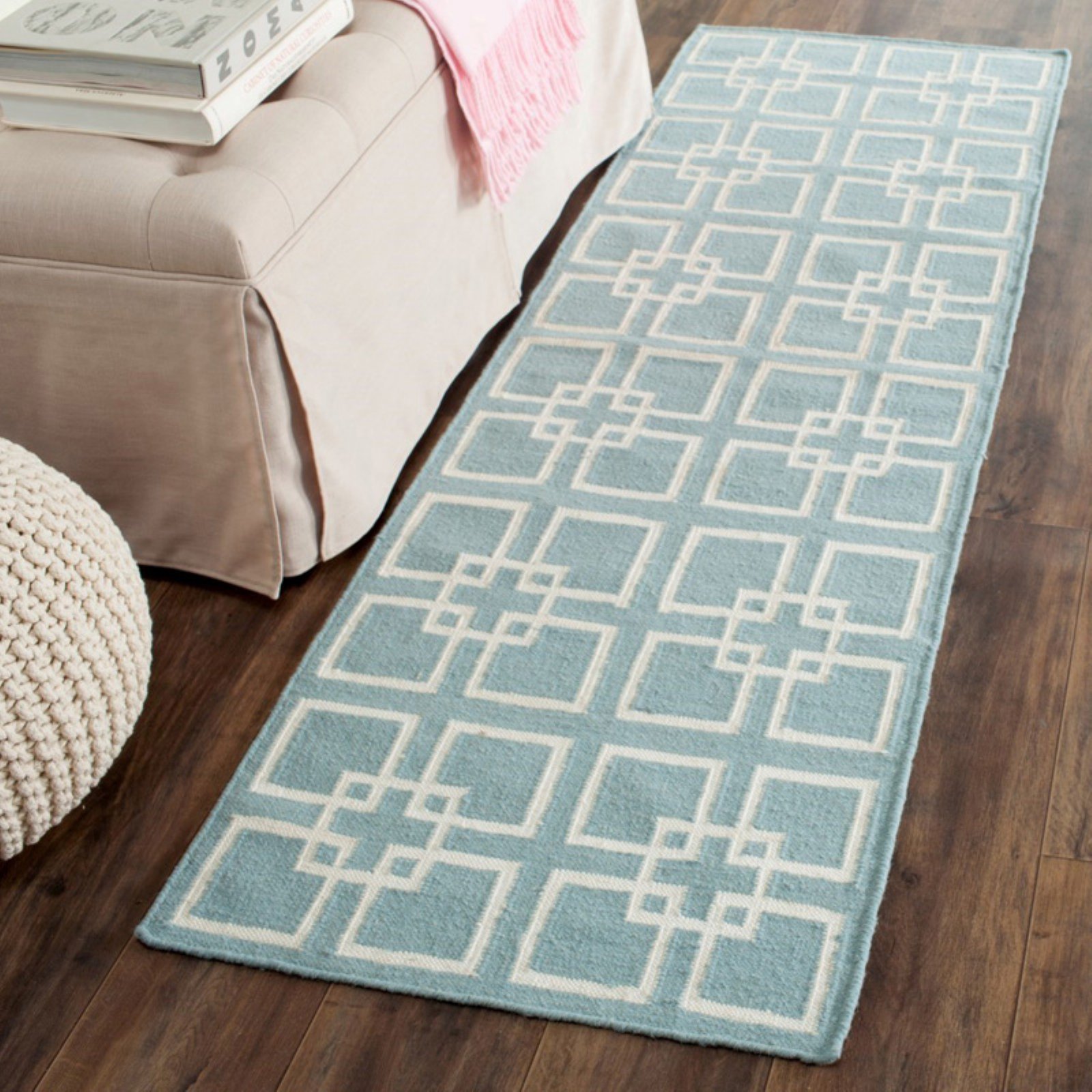 MARTHA STEWART x SAFAVIEH MSR1151C Square, Dance Wool & Silk Area Rug, 8' x 10', Cement Gray