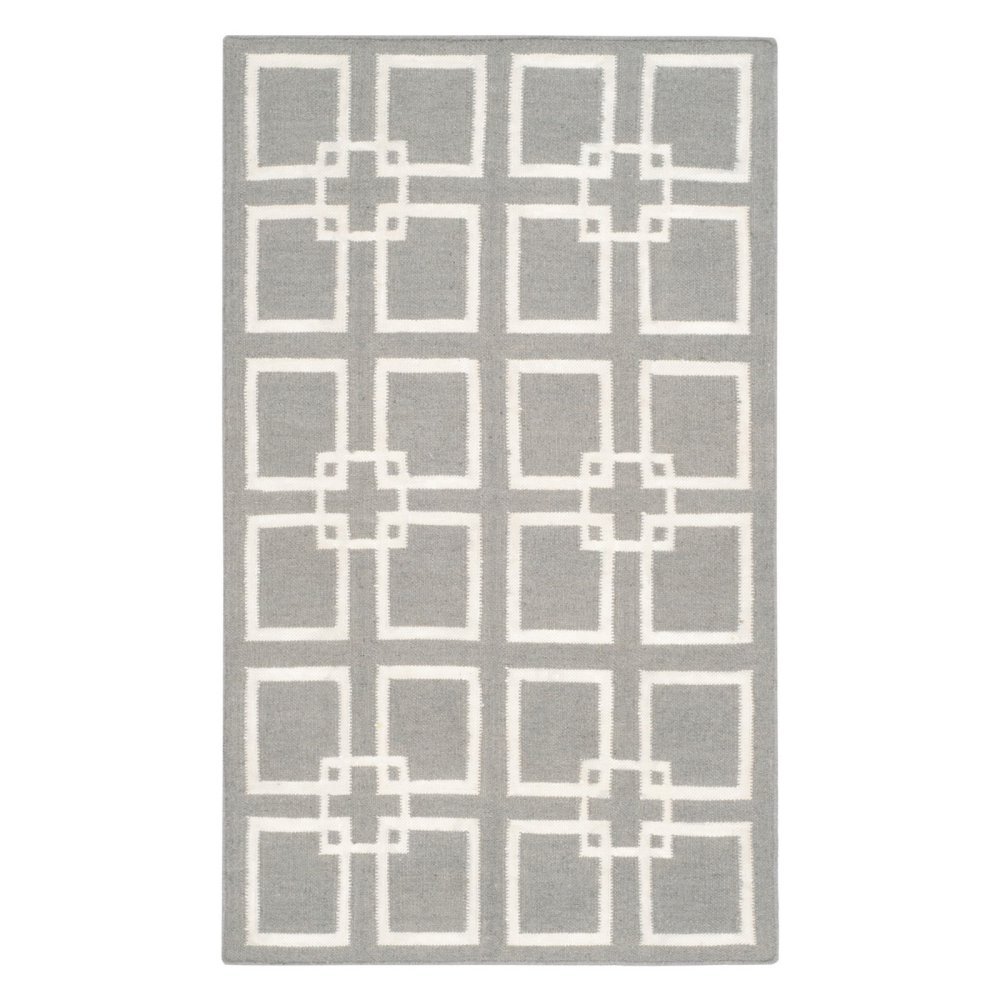 MARTHA STEWART x SAFAVIEH MSR1151C Square, Dance Wool & Silk Area Rug, 8' x 10', Cement Gray