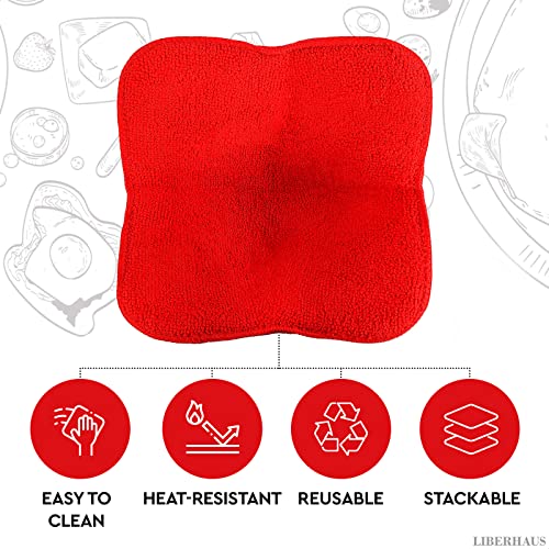 Small Microwave Bowl Huggers - Polyester Bowl Holders For Hot Food Hot Plate Holder Microwave Bowl Cozy Huggers - Heat Resistant Plate Hot Pads Microwave Hand Warmers Reusable Kitchen Gadget liberhaus