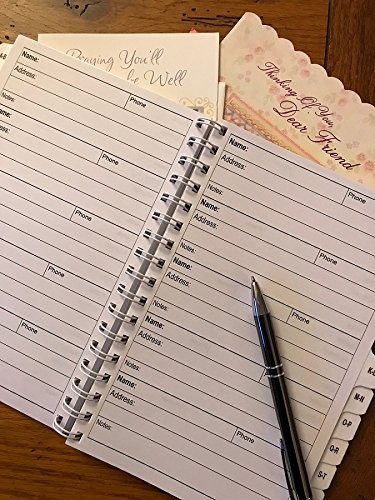 Large Print Address Book with A-Z Tabs Birthday Anniversary Calendar Family Record Keeper Personalized Gifts