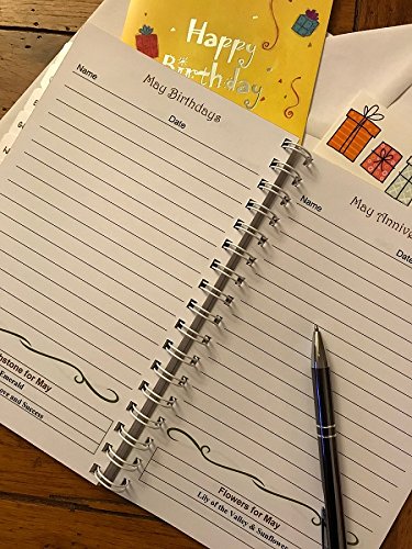 Large Print Address Book with A-Z Tabs Birthday Anniversary Calendar Family Record Keeper Personalized Gifts