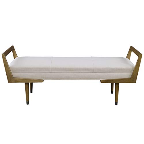 AR Lighting Waylon Modern Ivory Bench