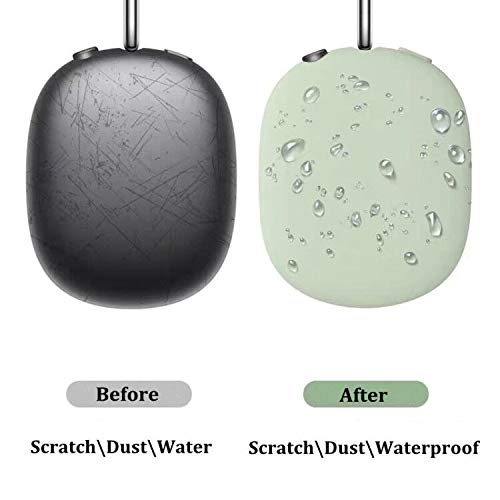 Earpads Cushions Protectors Cover Case,Soft Silicone Ear Pads Cup Compatible with AirPods Max Headphones (Green)