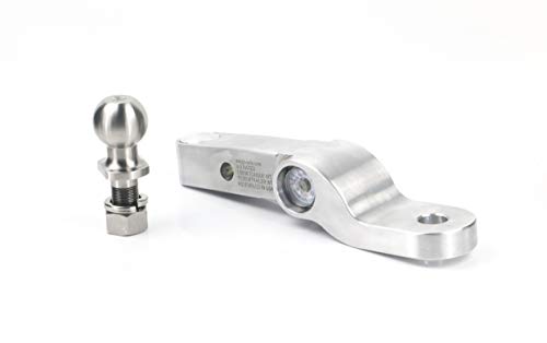 Weigh Safe Fixed Height Ball Mount WSFH2-2-01, 2" Drop & 2" Receiver, 10,000lbs GTW, 1,500lbs Tongue Weight - Built-in Tongue Weight Gauge & Includes 2" Stainless Steel Tow Ball
