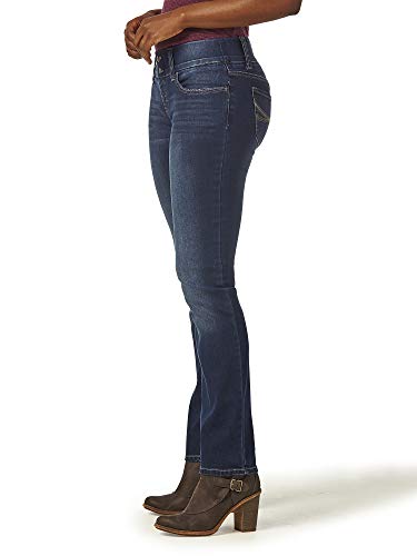 Riders by Lee Indigo Women's Pull-On Waist Smoother Straight-Leg Jean,Polar Drift,10