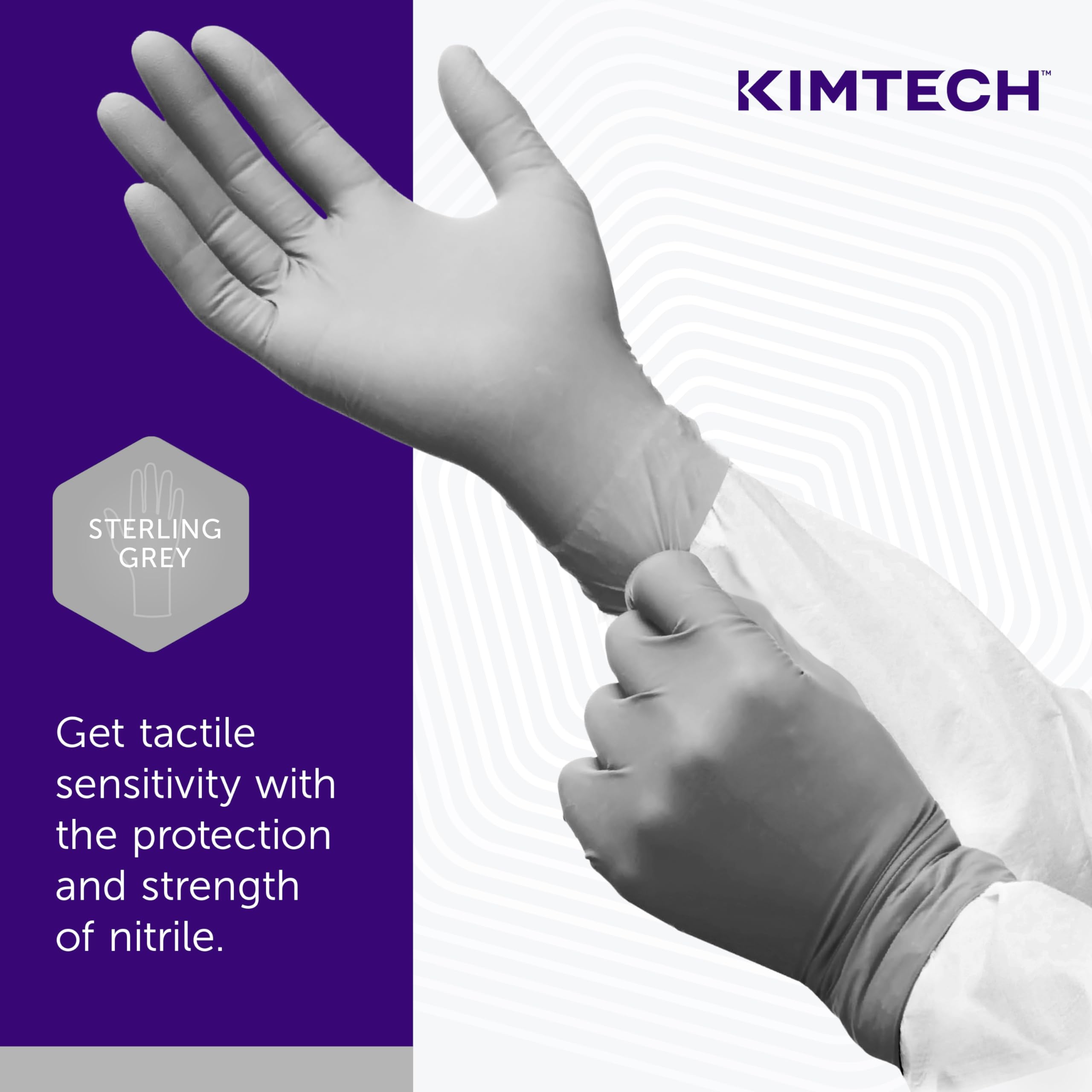 Kimtech™ Sterling Nitrile-Xtra™ Exam Gloves (53139), 3.5 Mil, Ambidextrous, 12", M (100 Gloves/Box)
