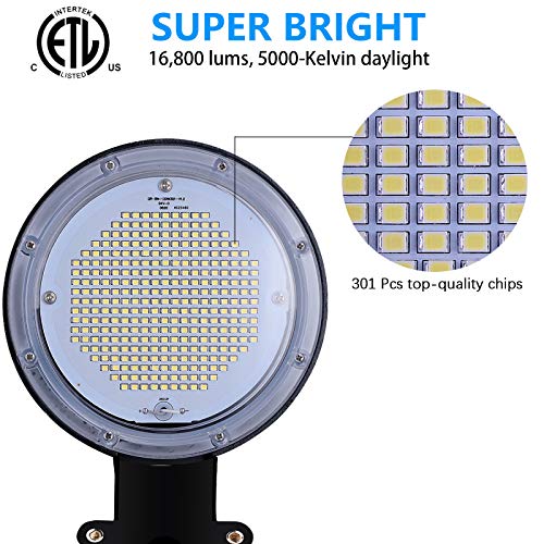 SERWING LED Barn Light 120W - Dusk to Dawn LED Outdoor Lighting, Super Bright 16,800LM Security Yard Light (1200W Incandescent Equiv.) 5000K Daylight IP65 Waterproof for Outdoor Street Area Lighting