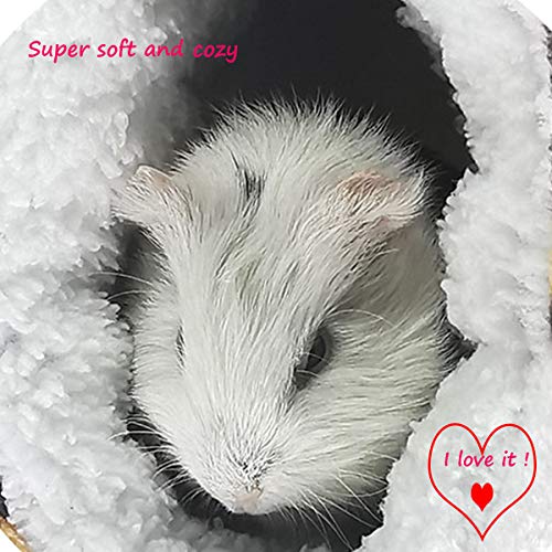 LEFTSTARER Guinea Pig Accessories Sugar Glider Cage Accessories Hamster Rat Toys Ferret Hammock Hanging Tunnel for Small Animals (Heart-Brown)