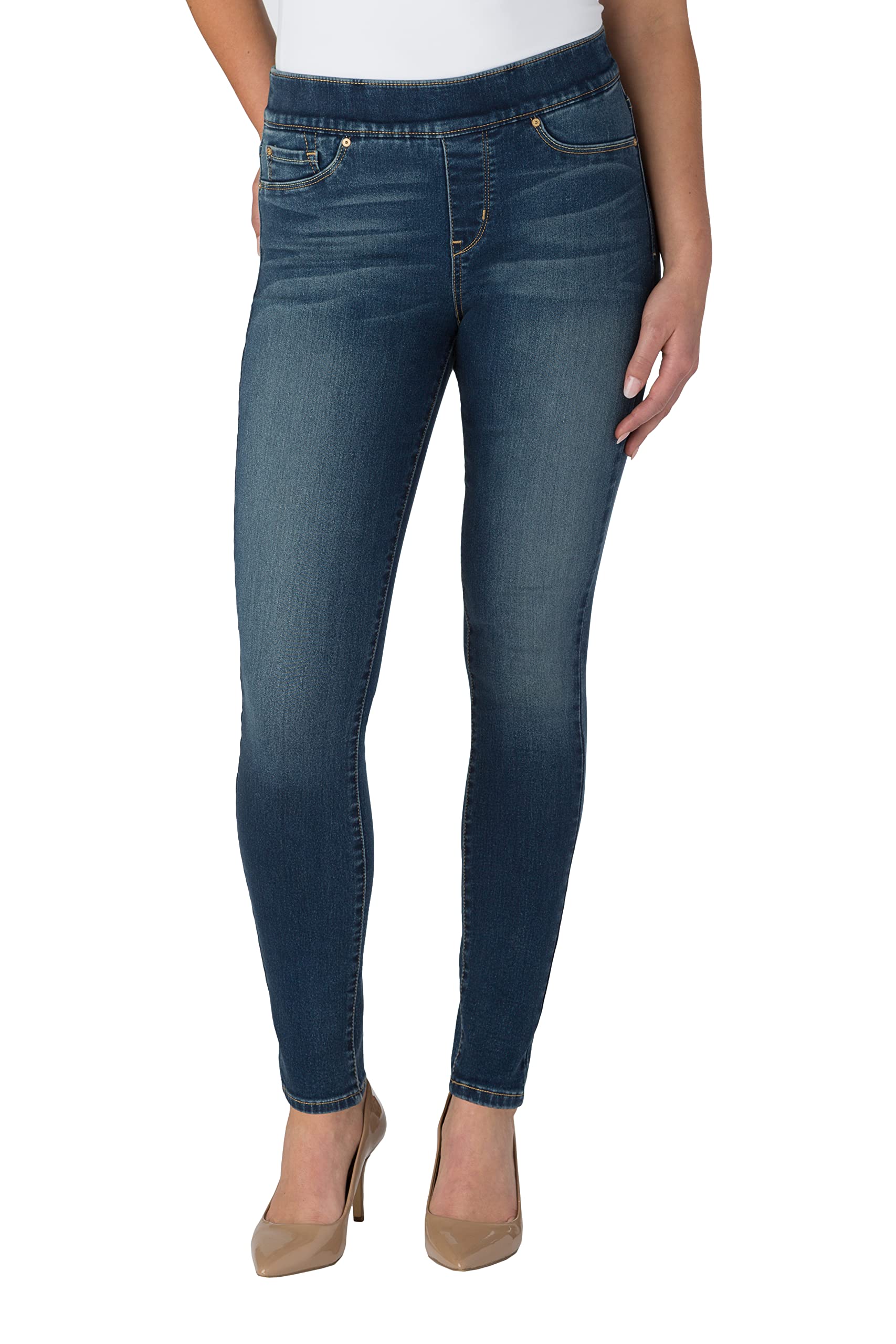 Levi Strauss Signature Gold Women's Totally Shaping Pull-on Skinny Jeans (Available in Plus Size), Harmony, 4 Medium
