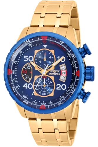 Invicta Men's 19173 Aviator Analog Display Japanese Quartz Gold Watch