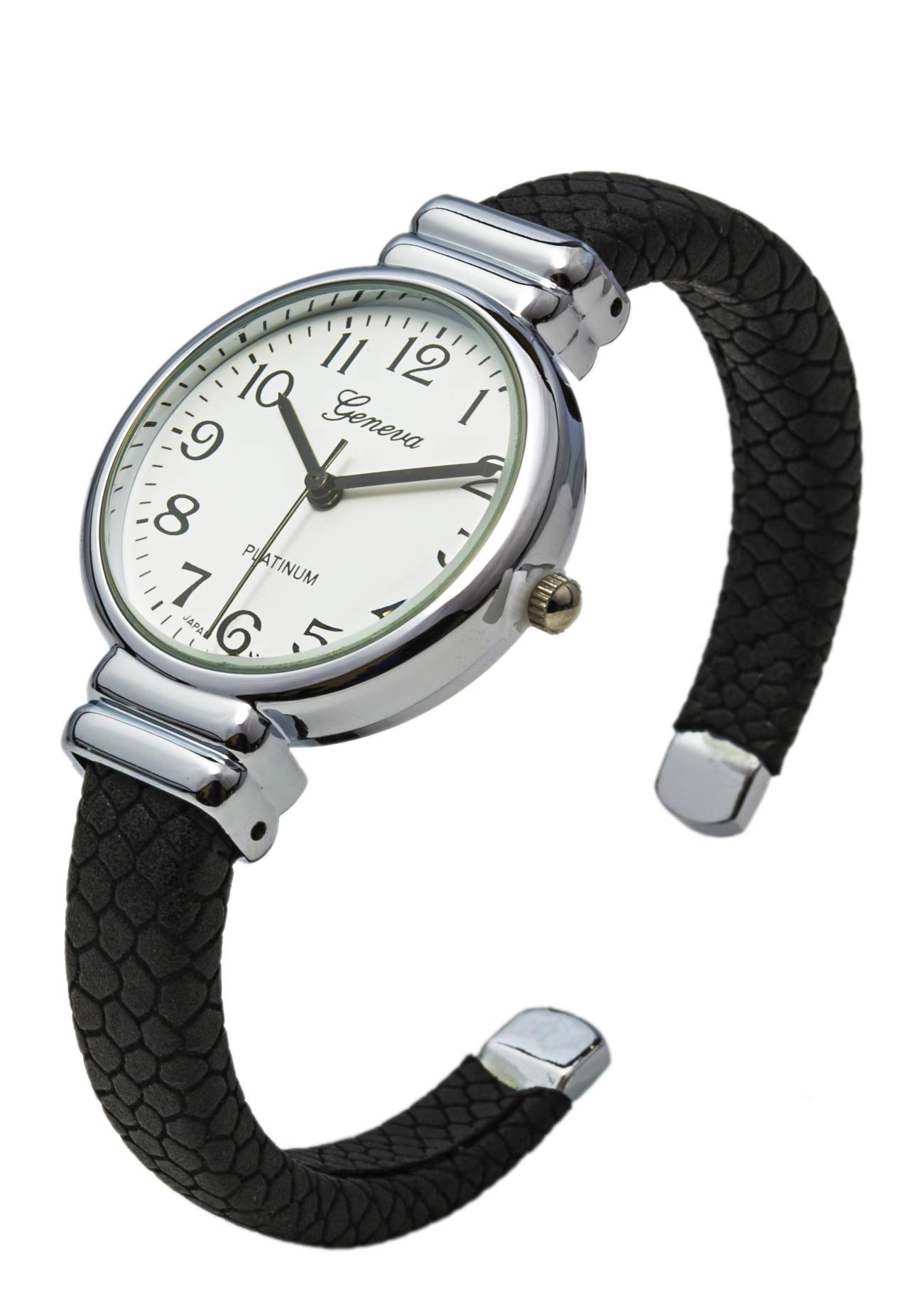 NYKKOLA Classic Small Face Crystal Bracelet Watches Snake Style Band Slim Case Women's Bangle Cuff Watch Quartz Wristwatch